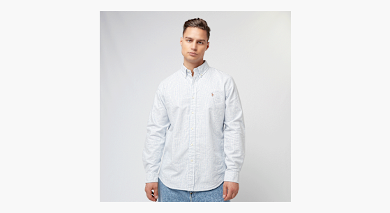 Polo Ralph Lauren Custom Fit Oxford Shirt blau | 710792041004 | SNIPES
