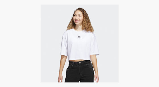 adidas Originals Essentials Crop T-Shirt blanc | JJ3385 | SNIPES