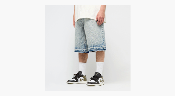 2Y STUDIOS Joran Open Hem Baggy Shorts blau (JS-B-10005-SANDBLUE)