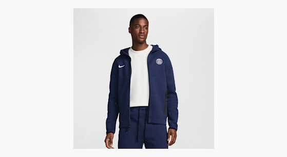 Shop Nike PSG Tech Fleece Fullzip Windrunner blauw | SNIPES
