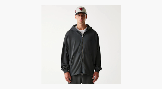 New Era NBA Washed Full Zip Chicago Bulls zwart (60667858)