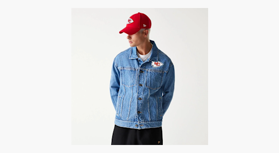 New Era NFL Denim Jacket Kansas City Chiefs bleu (60667895)