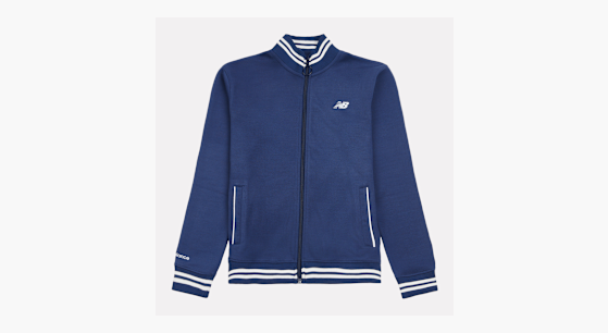 New Balance NB Double Knit Full Zip Funnel Top nb navy blau | LAKB0276 ...