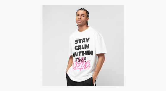 Mister Tee Stay Calm In Chaos Oversize Tee weiß | MT3870-00220 | SNIPES