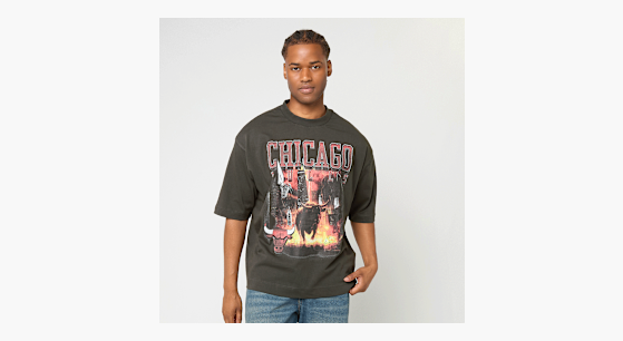 New Era NBA Washed Graphic Tee Chicago Bulls grau | 60684355 | SNIPES