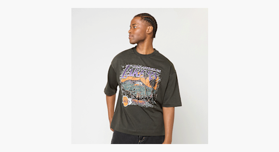 New Era NBA Washed Graphic Tee Los Angeles Lakers gris | 60684346 | SNIPES