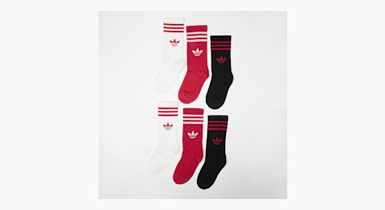 adidas Originals 6 PACK - 3-Stripes Crew Socks multicolor | KR1549 | SNIPES