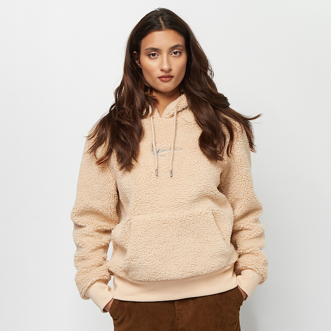 Karl Kani Small Signature Teddy Hoodie beige | KKWQ42044BGE | SNIPES