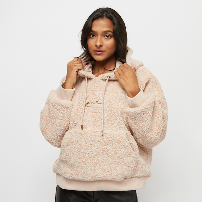 Karl Kani KK Signature Teddy OS Hoodie light sand beige | KW213-074-1 ...