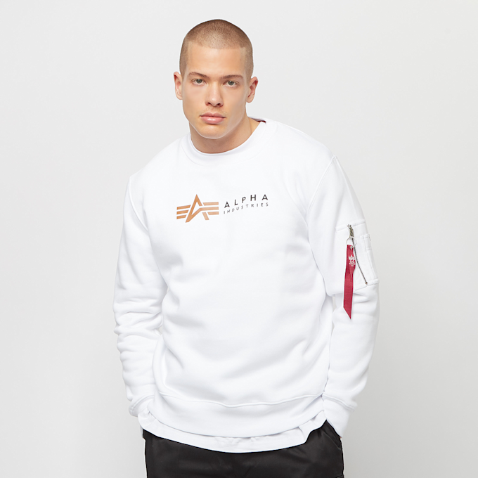 Alpha Industries Label Sweater bianco | 118312-09 | SNIPES