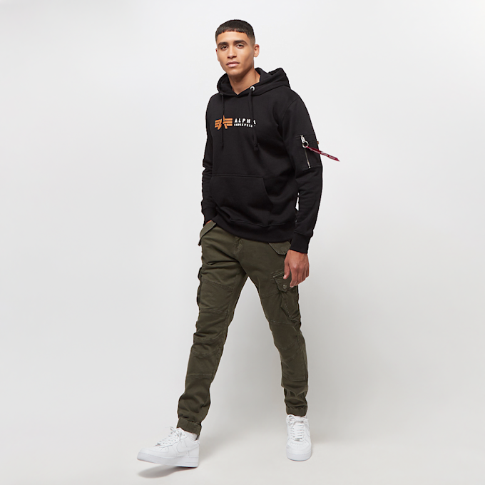 Alpha Industries Alpha Label Hoody nero | 118331-03 | SNIPES