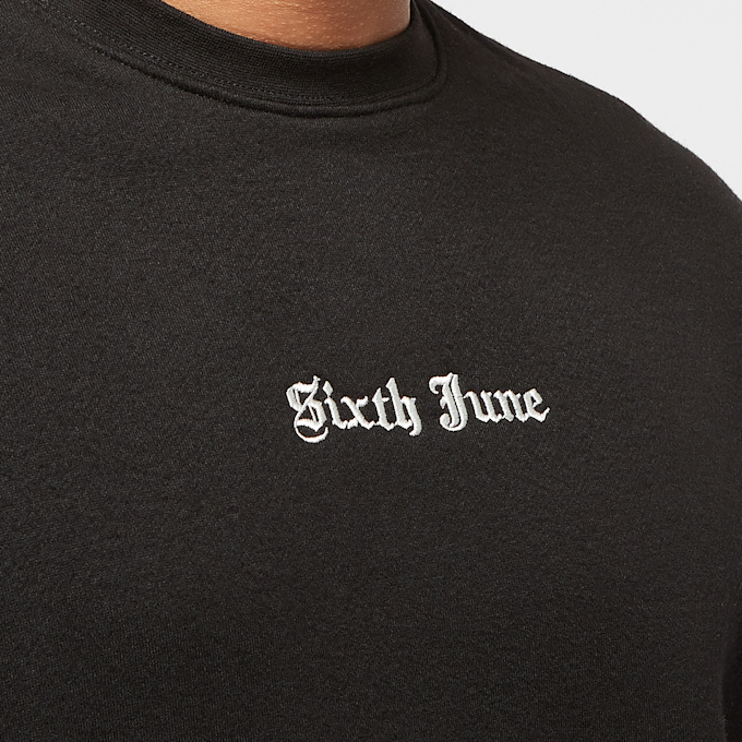 Sixth June Crew Sweatshirt Gothic Letters nero | M22685VSW-BLAC | SNIPES