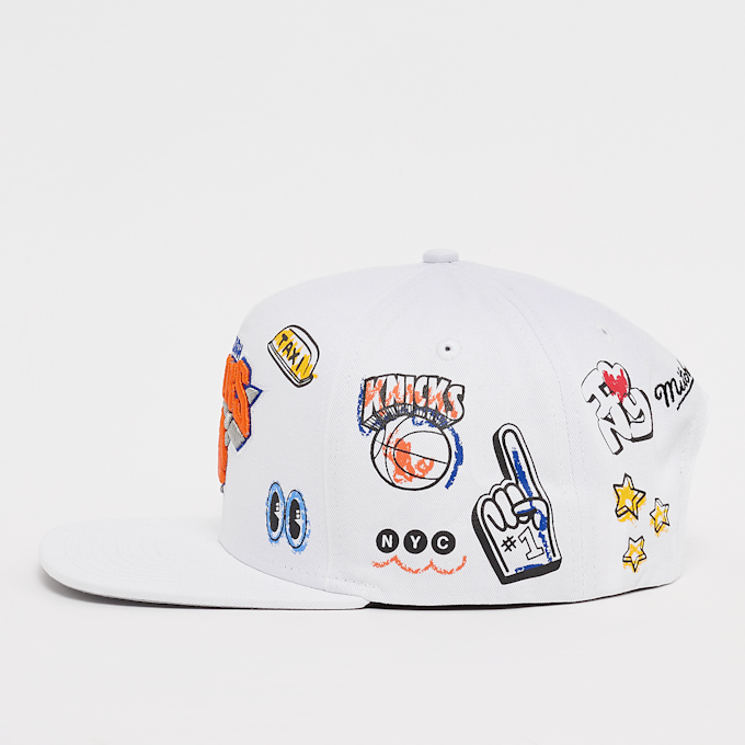 Mitchell & Ness Hand Drawn Snapback NBA New York Knicks blanco ...