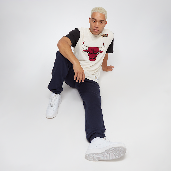 Mitchell & Ness NBA Color Blocked Short Sleeve Tee Chicago Bulls beige ...