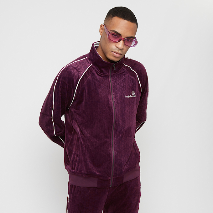 Sergio Tacchini Debossed Velour Track Jacket rot | 50404-F22US-626 | SNIPES