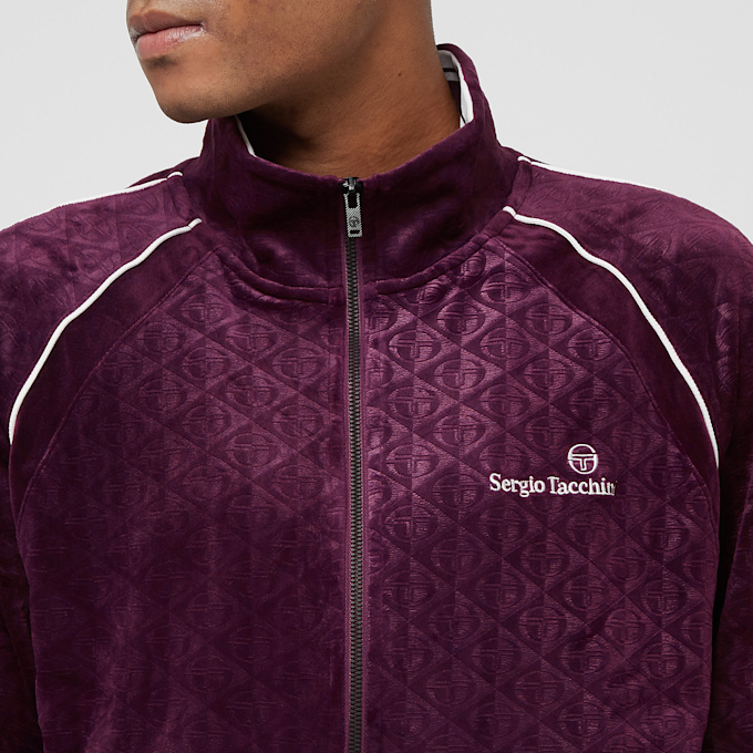 Sergio Tacchini Debossed Velour Track Jacket rot | 50404-F22US-626 | SNIPES