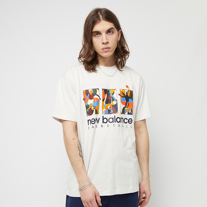 New Balance Hoops Classic Court Tee gris | MT23587SAH | SNIPES