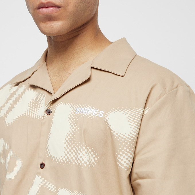 SNIPES Small Bold Logo Spray Wave Resort Shirt beige | SM222-014-1 | SNIPES