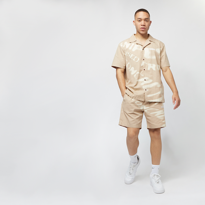 SNIPES Small Bold Logo Spray Wave Resort Shirt beige | SM222-014-1 | SNIPES