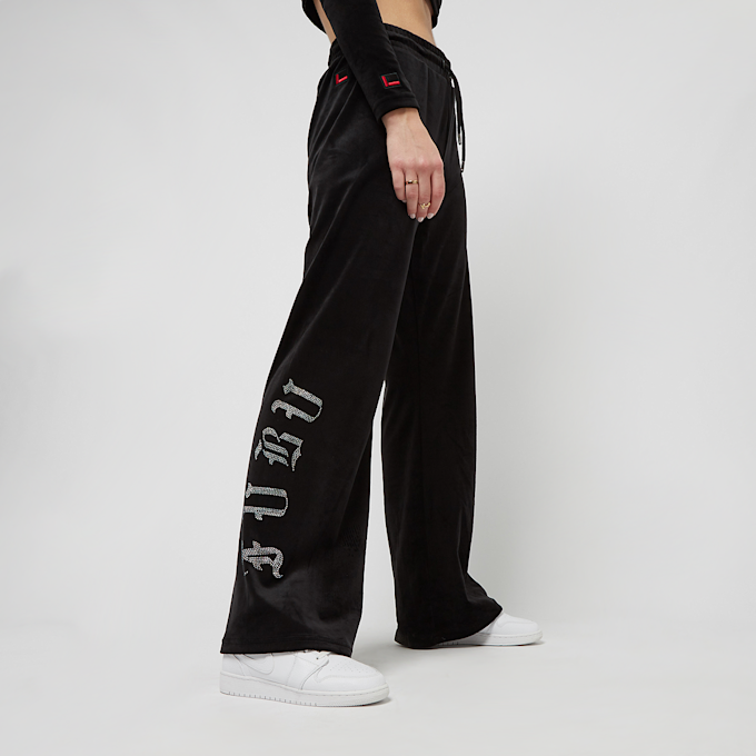 FUBU Old English Rhinestone Velours Flared Pants noir | FW224-019-1 ...