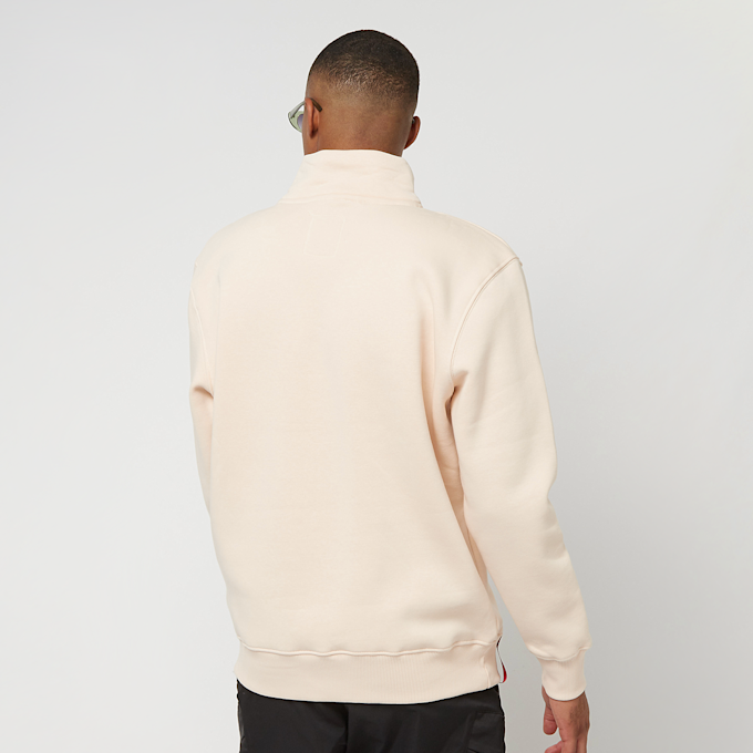 Alpha Industries Half Zip Sweater Small Logo biały | 108308-578 | SNIPES