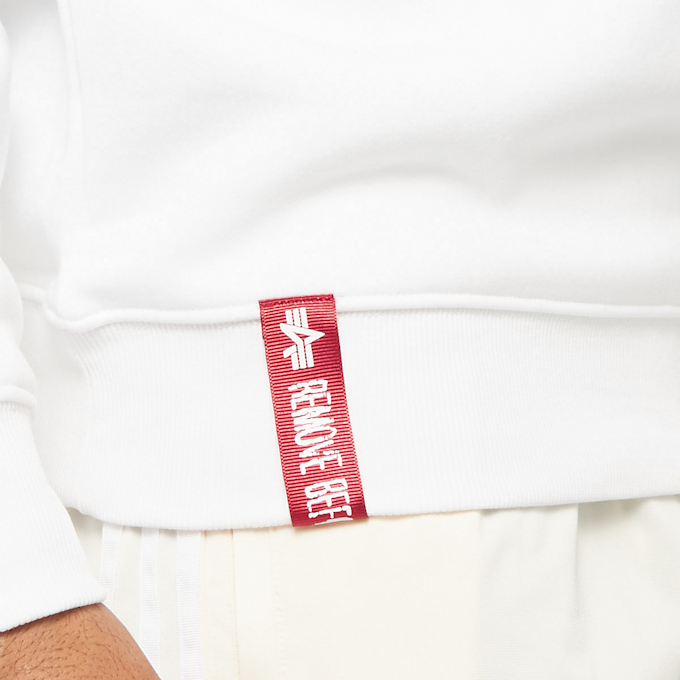 Alpha Industries Half Zip Sweater Small Logo biały | 108308-09 | SNIPES