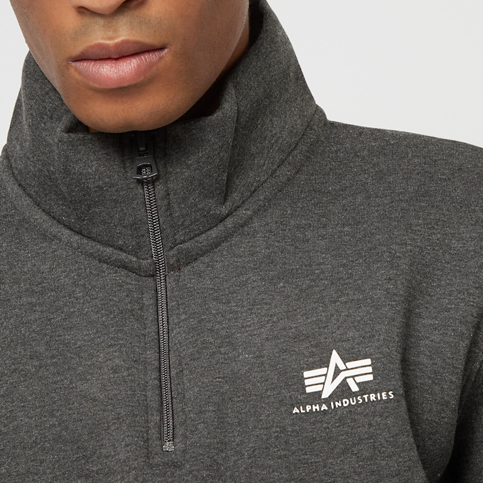 Alpha Industries Half Zip Sweater Small Logo bianco | 108308-597 | SNIPES