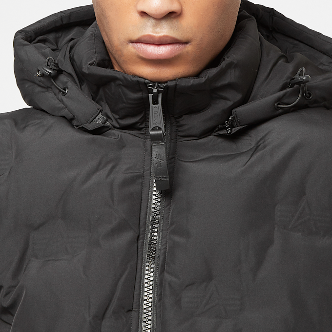 Alpha Industries Hooded Logo Puffer noir | 108107-03 | SNIPES