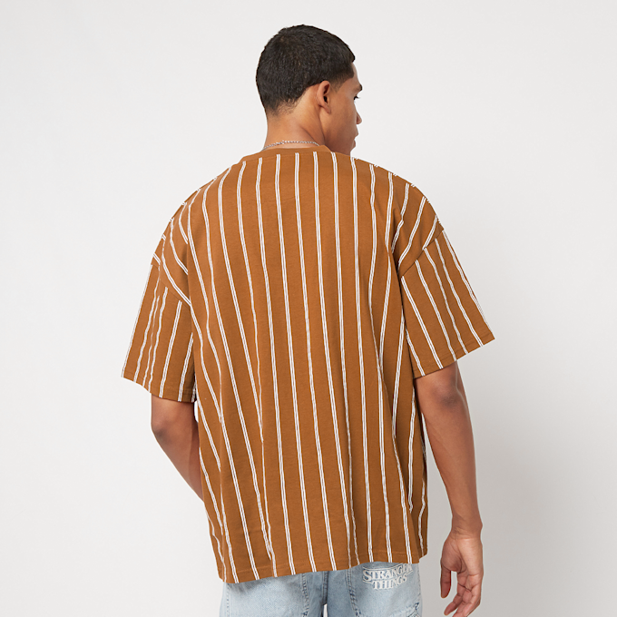 Karl Kani Small Signature Boxy Heavy Jersey Pinstripe Tee braun | KM224 ...