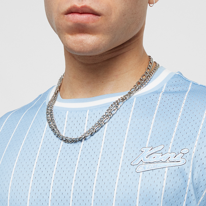 Karl Kani Chest Varsity Pinstripe Mesh Tee blau | KM231-031-1 | SNIPES