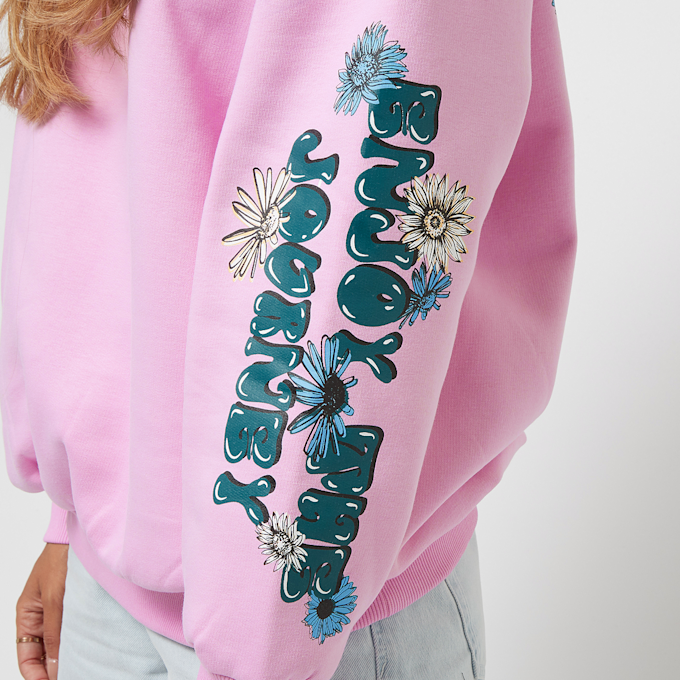 Karl Kani Retro Long Fit Flower Hoodie rosa | KW231-028-3 | SNIPES