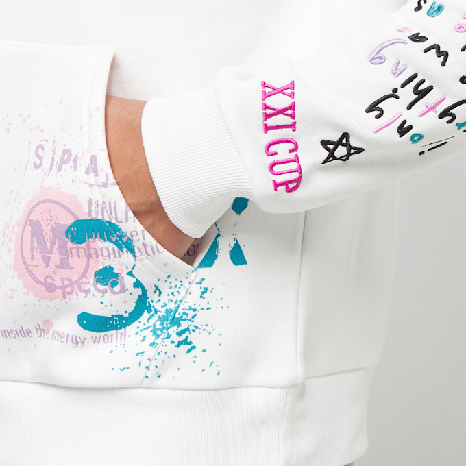 Smoke Rise Monogram Fashion Hoodie nero | FO22166-WHITE | SNIPES