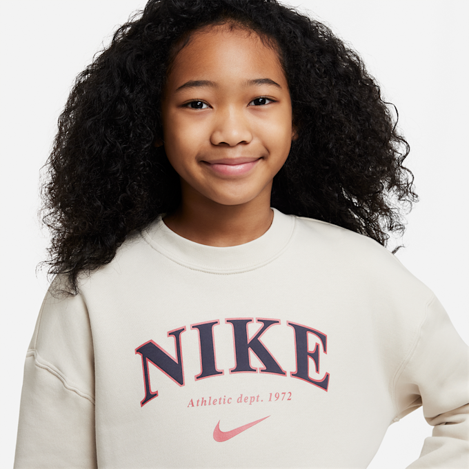 Nike Sportswear Sportswear Trend Crew Print Lt Orewood beige | FJ5286 ...