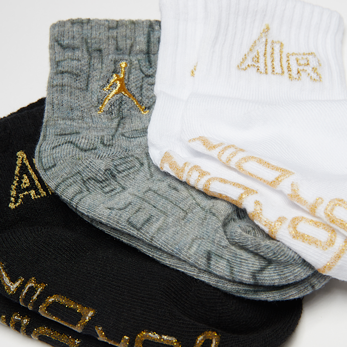 Jordan 3 PACK - Black & Gold Gripper multicolor | NJ0644-023 | SNIPES