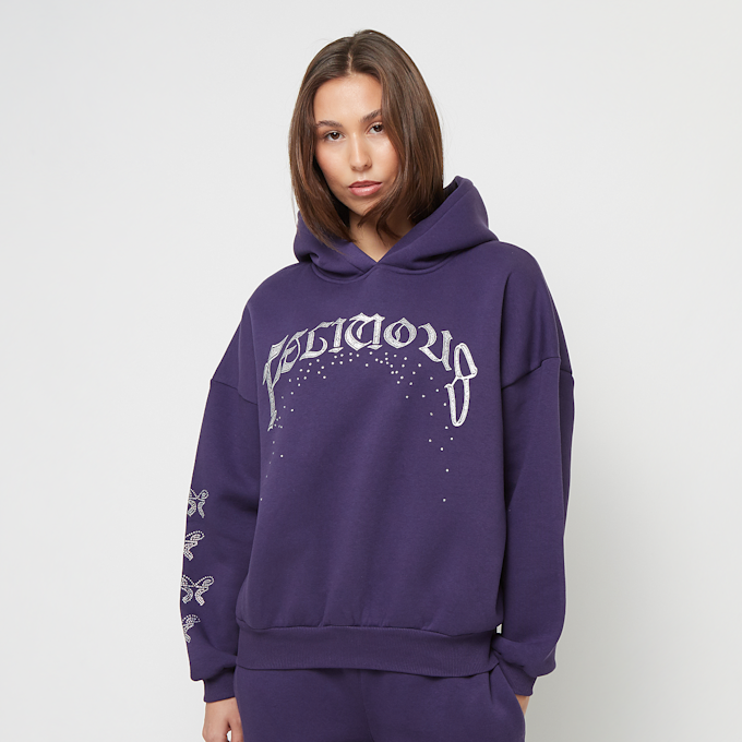 Felicious Regular Hoodie Rhinestones pourpre | FELI-243-HO-0002-062 ...